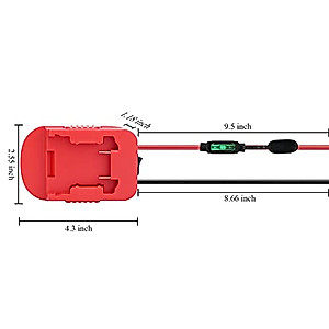 Biswaye 2-Pack Power Wheels Adapter Compatible with Milwaukee M18 18V Battery for Ride on Toys Rc Car Dune Racer Truck or Robotics or DIY Use, Converter with Fuses & Wire Terminals