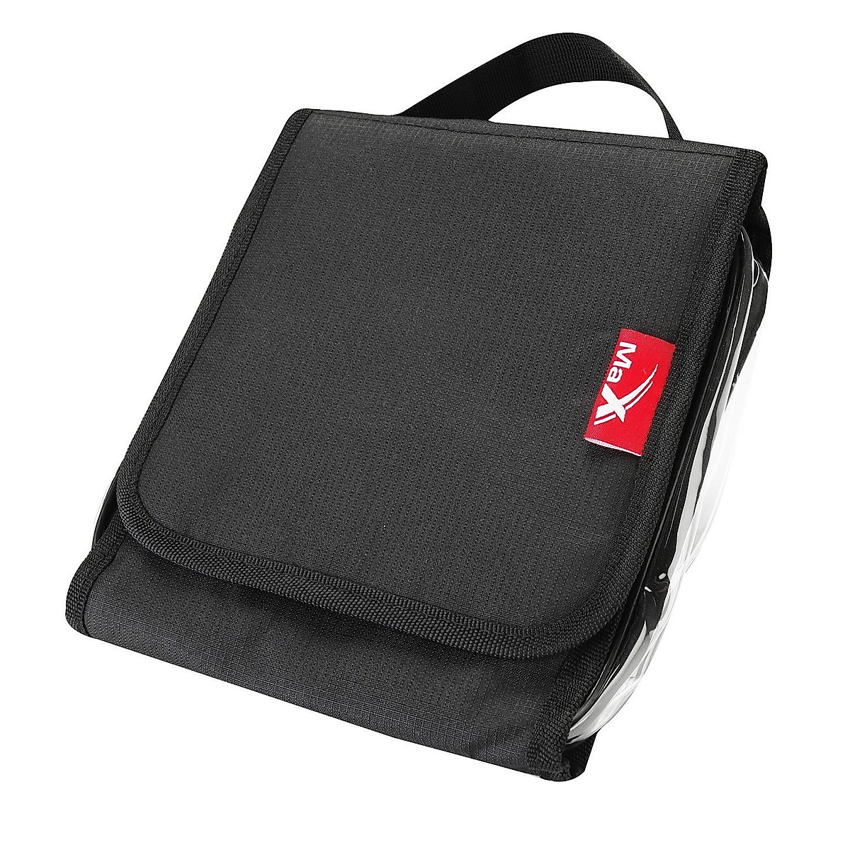 Travel hang up wash bag with 20x20x5cm detachable toiletry bag perfect for cabin hand luggage (Black)
