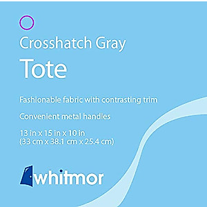 Whitmor Tote - 13 L x 15 W x 10 H inches - Crosshatch Gray