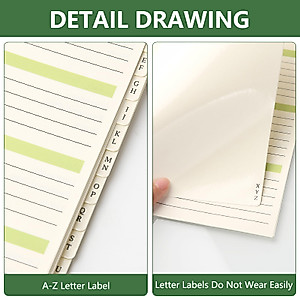 suituts 2 Pack Spiral Bound Address Book with Alphabetical Tabs, 5.8" x 8.2" Telephone Address Book for Contacts, Address and Password Book for Halloween Gift Home Office