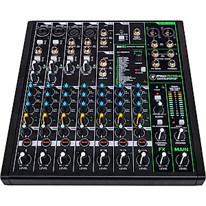 Mackie PROFX10V3 10 Channel Professional Effects Mixer with USB Bundle with Tascam Closed-Back Professional Headphones Black TH-02-B and Deluxe Accessory Bundle