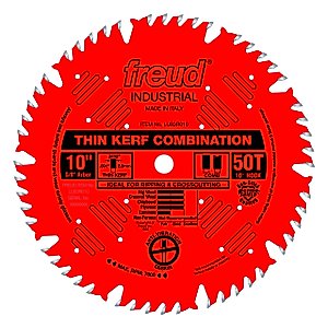 Freud LU83R010: 10" Thin Kerf Combination Blade