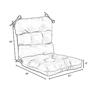 Greendale Home Fashions 38'' x 21'' Outdoor Seat/Back Chair Cushion, 1 Count (Pack of 1), Cinnamon Stripe