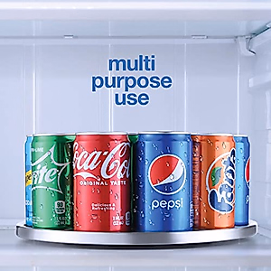 1 Tier Lazy Susan by Lovotex: Stainless Steel 360 Degree Turntable – Rotating 2-Level Tabletop Stand for Your Dining Table, Kitchen Counters and Cabinets – Turning Table Spice Rack Organizer Tray