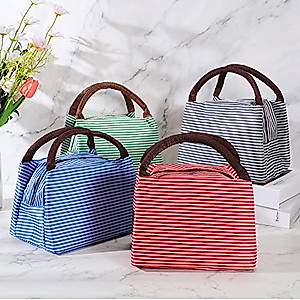 Nuogo 12 Pieces Insulated Lunch Bag Reusable Lunch Box Thermal Lunch Bag Soft Liner Lunch Bags Leakproof Tote Bag for Women Men Office Work School Picnic Beach Fishing