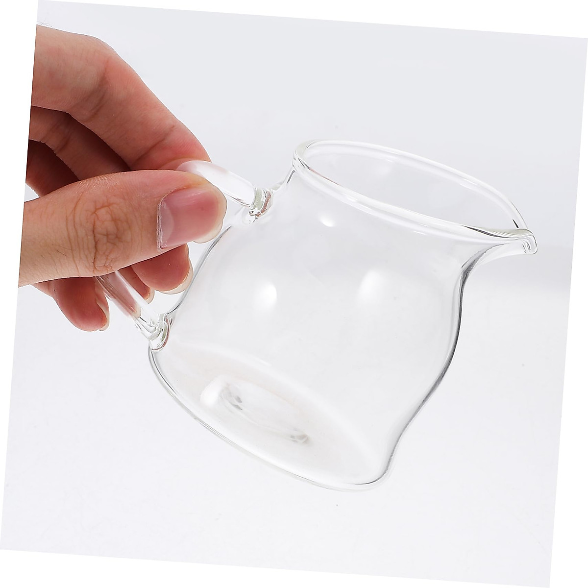 NAMOARLY Milk Cup Clear Mugs Coffee Kettle Coffee Can Coffee Pitcher Cups Coffee Mugs Sauce Containers Coffee Pod Maker Creamer Coffee Hutch Water Cup Milk Pourer Tea Mug Glass Transparent