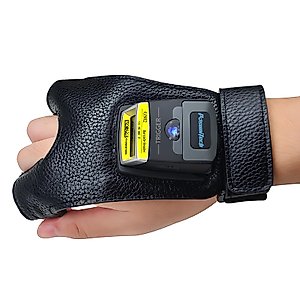 Posunitech Glove with Barcode Scanner 1D Reader NFC Support Mini Wireless Barcode Reader Zebra SE965 Compatible with Mac OS, Windows, Android 4.0+, ios