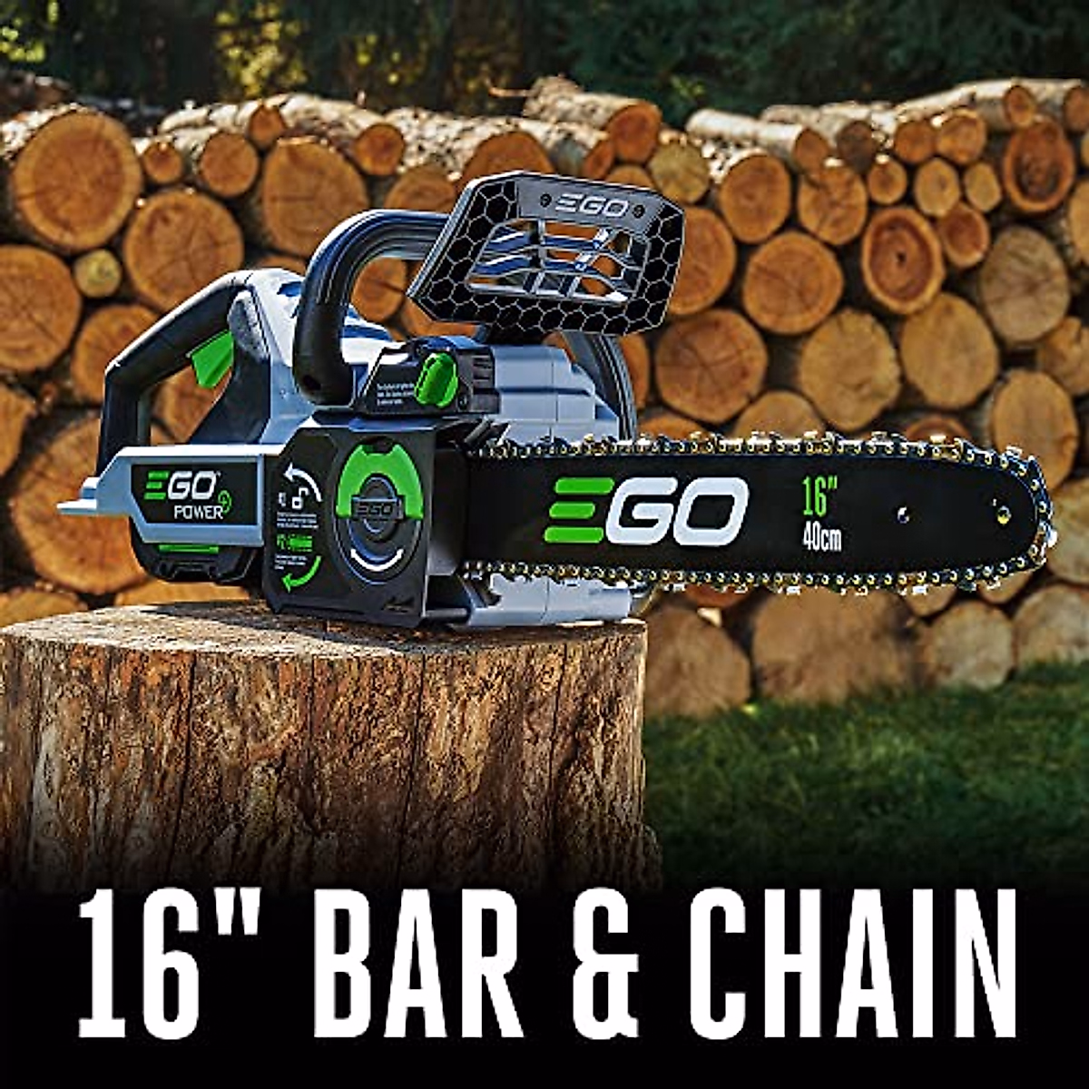 EGO Power+ CS1613 Inch 56-Volt Lithium-ion Cordless 4.0Ah Charger Included Chain Saw, 16-in. Chainsaw Kit w/ 4.0 Ah Battery