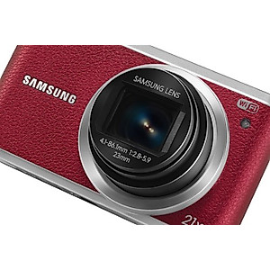 Samsung WB350F 16.2MP CMOS Smart WiFi & NFC Digital Camera with 21x Optical Zoom, 3.0" Touch Screen LCD and 1080p HD Video (Red)