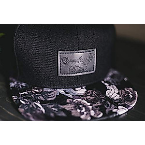 Bloomouflage Snapback Hat Floral Black Patch