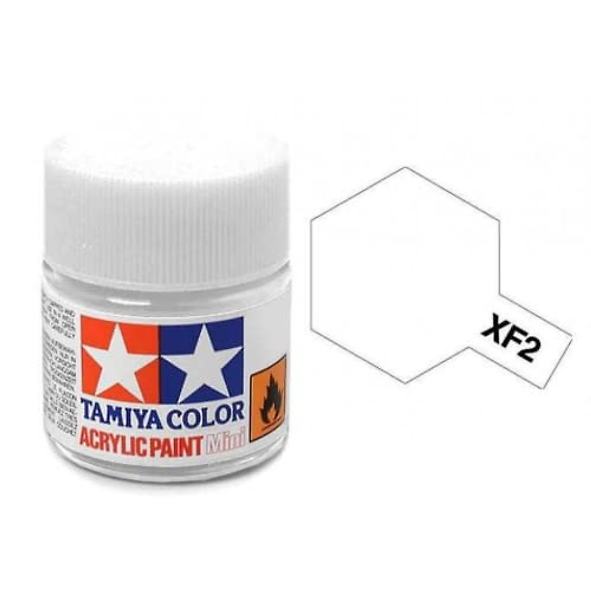 Tamiya USA TAM81702 Acrylic Mini X-F2 Flat White 1/3 Oz