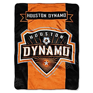 Northwest MLS Houston Dynamo Royal Plush Raschel Throw, One Size, Multicolor