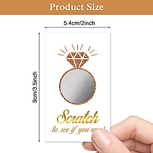 Haizct 50 Pack Diamond Bridal Shower Scratch Off Game Cards for Country Wedding, Bridal Shower, Bridal Lottery Tickets, Wedding Shower Ideas (Scratch to see if you won)