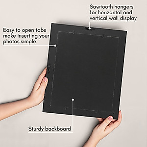 Americanflat 11x14 Picture Frame with Polished, Crystal Clear Glass - Hampton Collection - Distressed Wood Picture Frames for Vertical or Horizontal Wall Display - Turquoise Blue