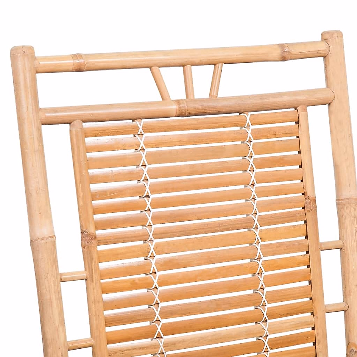 Tidyard Rocking Chair with Cushion Bamboo Armchair for Patio, Balcony, Porch, Backyard Style E