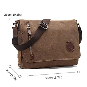 AUGUR canvas backpack set For men vintage canvas 17 inch laptop backpack with shoulder bag canvas men bag