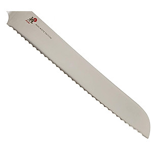 Miyabi Morimoto Edition Bread Knife, 9.5-inch, Black w/Red Accent/Stainless Steel