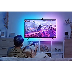 TV LED Backlights with Camera, Wi-Fi TV Backlights for 55-65 inch TVs PC, Compatible with Alexa & Google Assistant, App Control, Music Sync TV Lights, Adapter