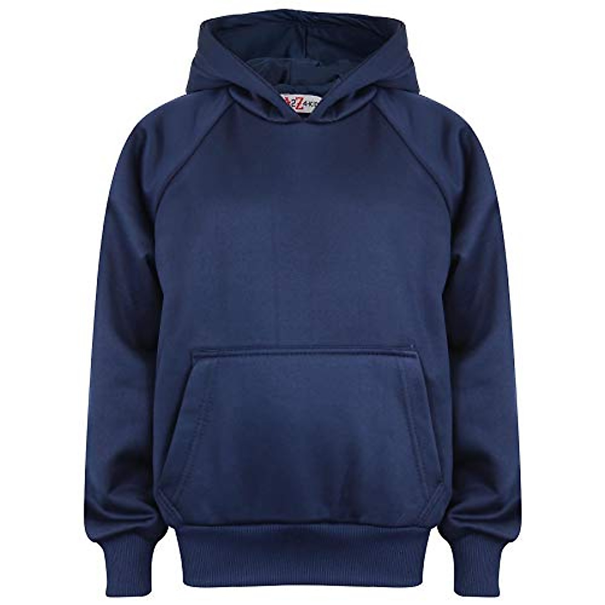 Kids Girls Boys Plain Tracksuit Hooded Sweat Hoodie Bottom Jog Suit Joggers 5-13 Navy