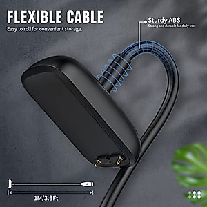 TiMOVO [1-Pack Charger Cable for Fitbit Charge 6/ Luxe/Charge 5/ Luxe SE Fitness Tracker, Magnetic USB Charging Cable,3.3FT Replacement Charging Power Cable Cord for Charge 5/Luxe Smartwatch, Black