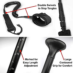 Seachoice Inflatable Stand-Up Paddle Board Kit, Includes Dual-Action Pump w/ Pressure Gauge, Ankle Leash & Carry Bag