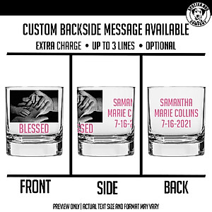 Personalized Printed Photo 11oz Whiskey Glass - Custom Father's Day Gifts, Bourbon Gifts for Men, Customized Gifts for Dad Picture Gifts, Gifts for Him, Boyfriend, Husband, Birthday, Groomsmen Gifts