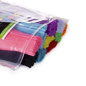 zees 1,000 Pipe Cleaners in 10 Assorted Colors, Value Pack of Chenille Stems for DIY Arts and Craft Projects and Decorations - 6mm x 12 Inches (1000)