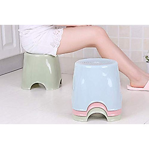 Mini Stool Step Stools Plastic Chair for Bedroom, Bathroom, Kitchen, Living Room, Office, Home, One Unit, Random Color