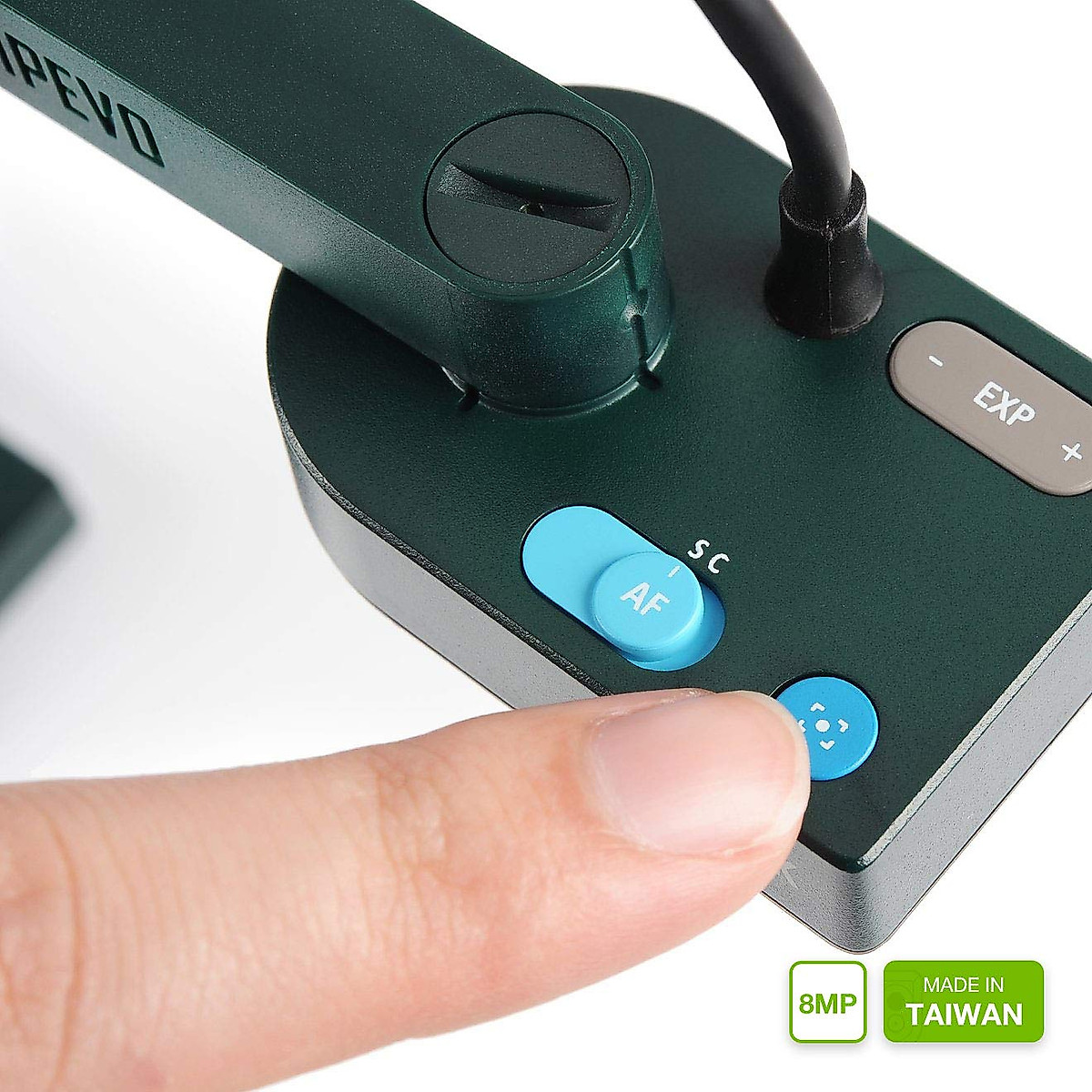 IPEVO V4K Ultra High Definition 8MP USB Document Camera — Mac OS, Windows, Chromebook Compatible for Live Demo, Web Conferencing, Distance Learning, Remote Teaching