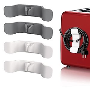 SSFF Micrinpe Cord Organizer for Kitchen Appliances, Tidy Wrap Cord Organizer Cord Wrap Cord Holder Cable Organizer for Appliances, Air Fryer, Toaster, Mixer, Coffee Maker (4Pcs)