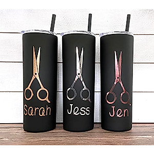 AVITO 20 oz Personalized Hairdresser Tumbler - Hair Stylists Gift, Personalized Hairdresser Gift- Salon Squad - Hair Salon, Cosmetology School - Cosmetologist Graduation Gift