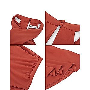 Women's Criss Cross Halter Tops Wrap Going Out Trendy Tank Tops Burnt Orange