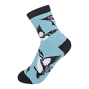 FUNATIC Loon Socks for Kids Ages 7-10, One Size Fits Most | Wildlife Lover Gift Idea with Waterfowl Theme | Zoo Accessory Attire | Adventure Party Supplies Apparel Present | Bird Related Accessories