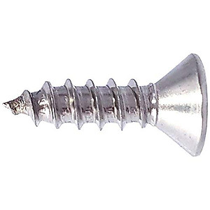 #6 x 3/8" Flat Head Wood Screws, Phillips Drive, Type 316 Marine Grade Stainless Steel, Full Thread, Bright Finish, Quantity 25 by Fastenere