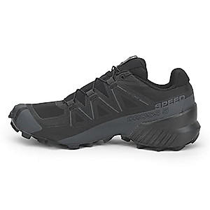Salomon Speedcross 5 Trail Running Shoes for Men, Black/Black/Phantom, 14