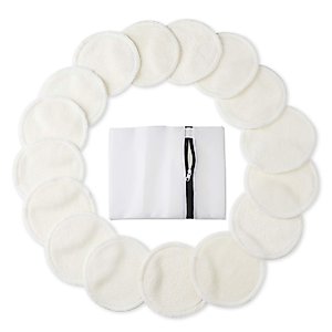 PHOGARY Reusable Cotton Rounds(16 Pack),3.15 inch Organic Cotton Pads, Bamboo Makeup Remover Pads (16 Pack) with Laundry Bag, Washable Facial Cleansing Cloths for Eye Makeup Remove Face Wipe