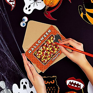 AnyDesign 30 Pack Halloween Cards Horror Character Greeting Cards with Stickers Envelopes Scary Movie Character Blank Note Cards for Halloween Birthday Party Supplies, 4 x 6 Inch