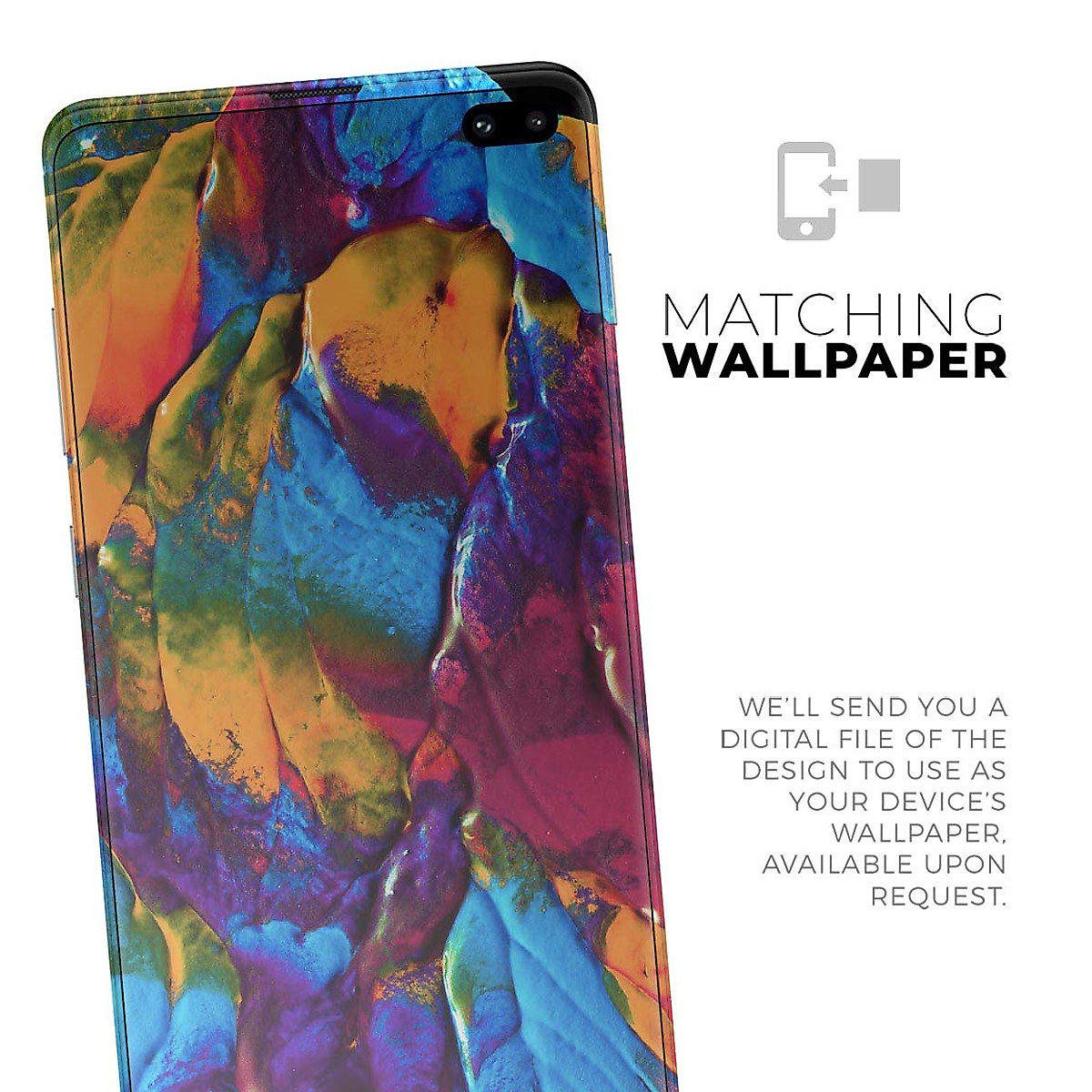 DesignSkinz Liquid Abstract Paint V19 Protective Vinyl Decal Wrap Skin Cover Compatible with The Samsung Galaxy S20 (Screen Trim & Back Glass Skin)