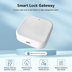 YRHAND Smart Lock WiFi Gateway Smart Hub WiFi Hub TT Lock App Gateway Smart Goor Lock with Remote Control Smart hubs Compatible with Alexa Google Home,WiFi Bridge for Door Locks