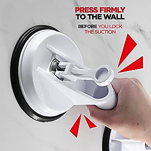 Shower Chair Set of 5 Includes Suction Grab Bar & Suction Cup Shower Head Holder & Back Scrubber & Additional Sponge Tool Free Shower Chair with 8 Adjustable Heights Portable Bath Chair for Elderly