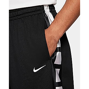 Nike Dri-FIT Elite Stripe Men's Basketball Shorts CV1748-010 (Black/Black/White), X-Large