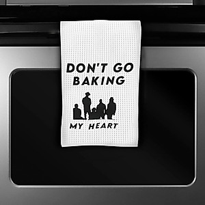 ZJXHPO Song Lyrics Inspired Kitchen Towel Dish Towel Baking Gift for Housewarming Wedding Shower (Don't GO Baking)