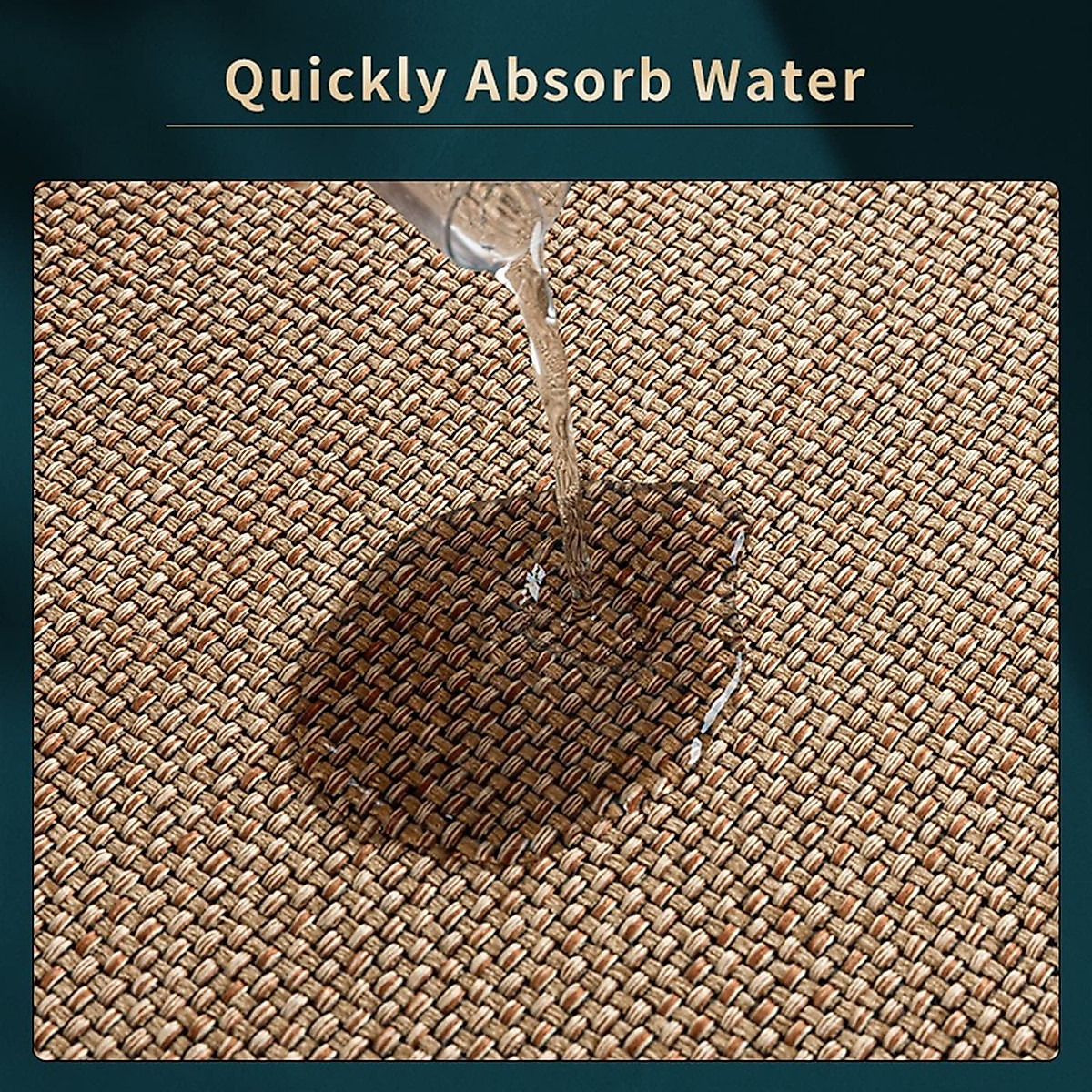 GAMUKAI Kitchen Rugs and Mats Washable Non-Skid Natural Rubber Kitchen Mats for Floor Runner Rugs for Kitchen Floor Front of Sink, Hallway, Laundry Room (Beige, 24'' x 36'')