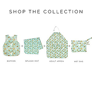 BapronBaby Cookies & Milk Bapron - Soft Waterproof Stain Resistant Bib - Machine Washable - 6m - 5yr - (Sz Baby/Toddler 6m-3T)