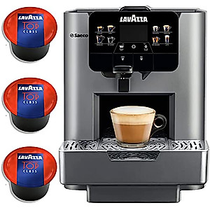 LAVAZZA Coffee Maker Omnia, Single Serve Espresso Machine with BLUE Top Class 100 ct, for Office Kitchen & Big Home