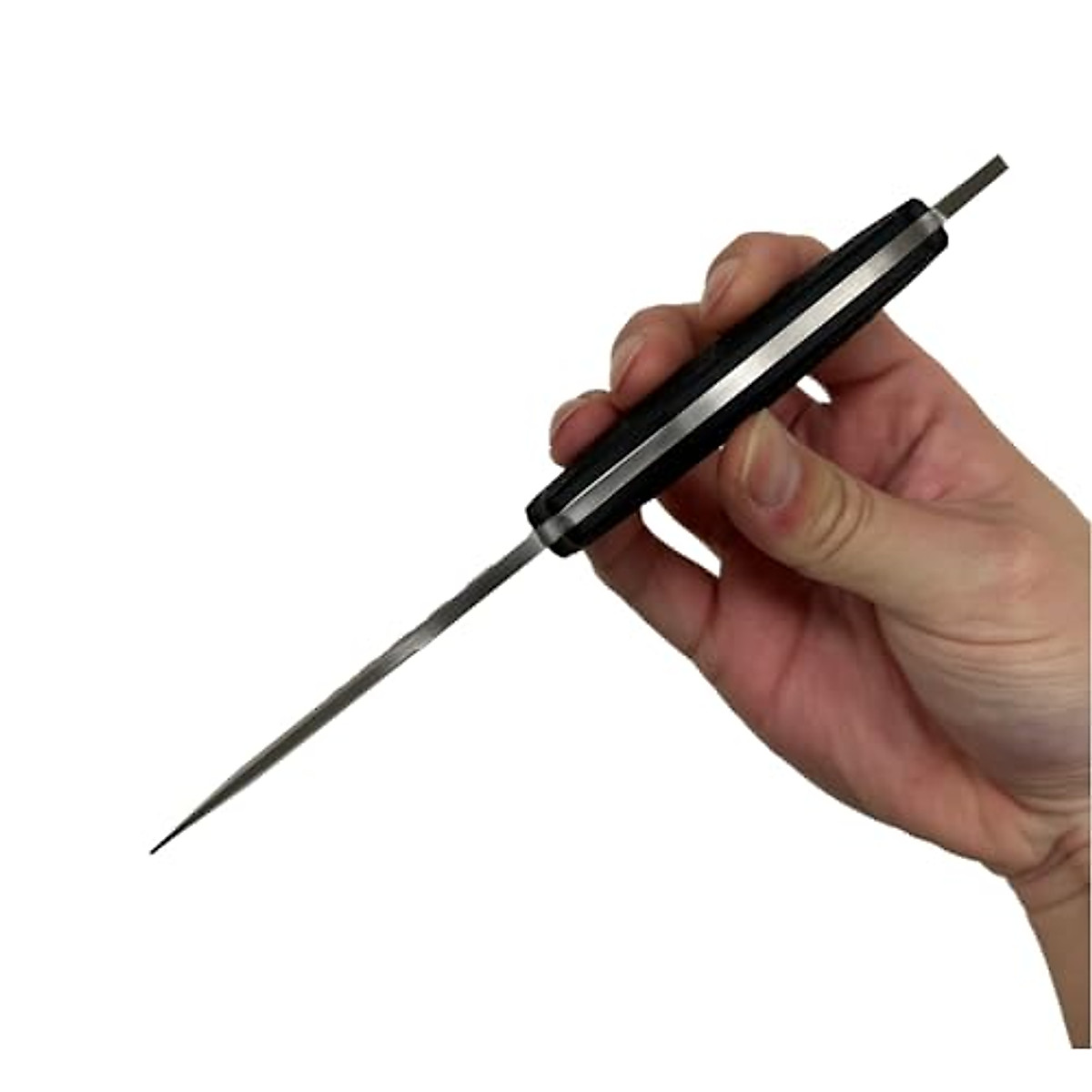 S-TEC 9" Full Tang Tactical Knife with ABS Swivel Sheath - GEN 2 - (Brilliant Silver)