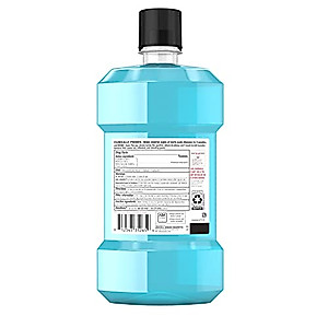 Listerine Gum Therapy Antiplaque & Anti-Gingivitis Mouthwash, Oral Rinse to Help Reverse Signs of Early Gingivitis like Bleeding Gums, ADA Accepted, Glacier Mint, 1 L