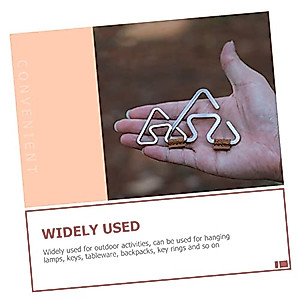 CLISPEED 8 Pcs Stainless Steel Hook Climbing Hangers Mountaineering Hook Cloth Drying Hook Backpack Accessories Metal s Hooks Multipurpose Hanger Camping Accessories Safety Hanger to Climb