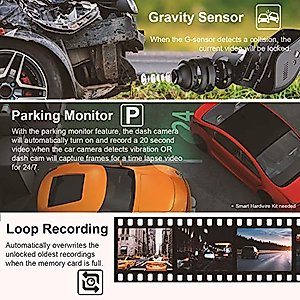 REXING V1 - 4K Ultra HD Car Dash Cam 2.4" LCD Screen, Wi-Fi, 170° Wide Angle Dashboard Camera Recorder with G-Sensor, WDR, Loop Recording, Supercapacitor, Mobile App, 256GB Supported