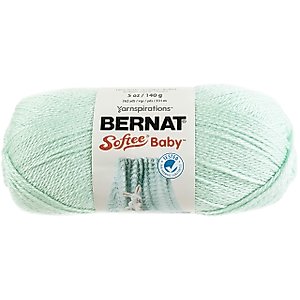 Bernat Softee Baby Yarn, 5 oz, Gauge 3 Light, Mint
